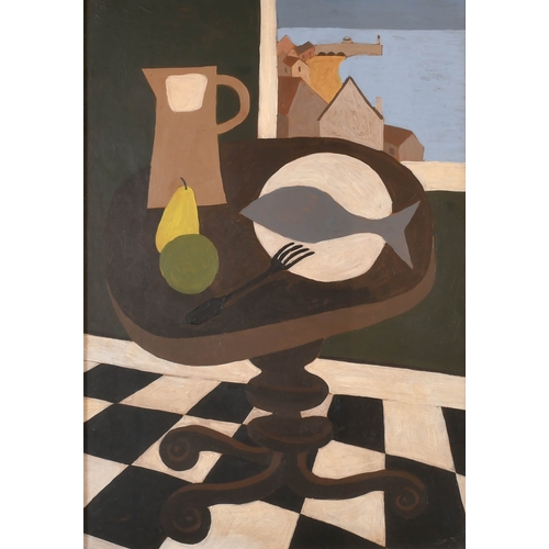 Manner of Mary Fedden (1915-2012) British. Still Life of Fish and Fruit ...
