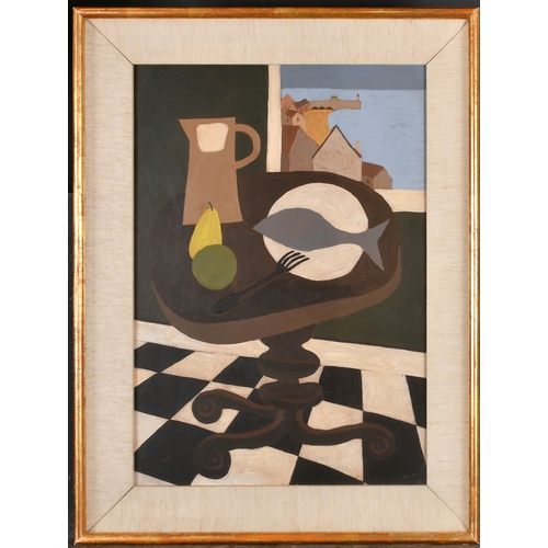 Manner of Mary Fedden (1915-2012) British. Still Life of Fish and Fruit ...