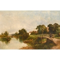 John Syer (1815-1885) British. "Greenham Barton, Somerset", Oil on ...