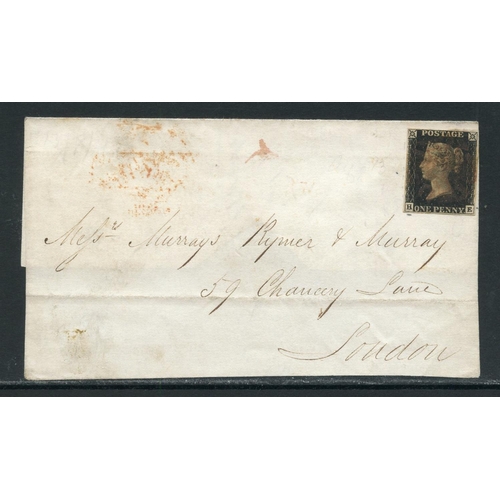 POSTAL HISTORY 1840 (Aug) local part entire from Bristol to London ...