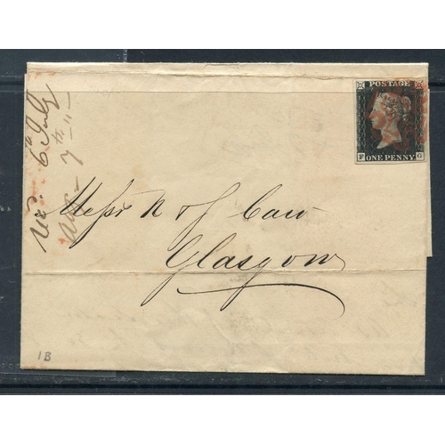 POSTAL HISTORY 1840 (Jul) local entire from Liverpool to Glasgow ...