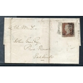 POSTAL HISTORY 1846 local entire from Dunfermline via Edinburgh (fancy ...