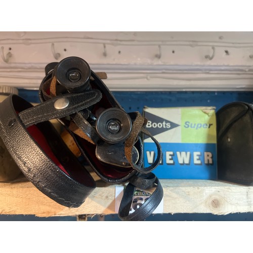 vintage binoulars and super viewer