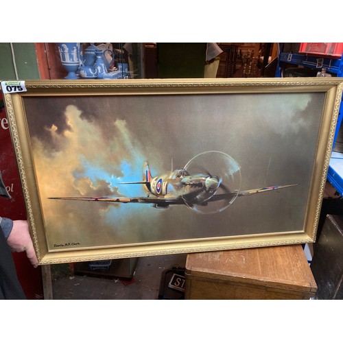 spitfire print by Barrie A.F. Clark 97x57cm