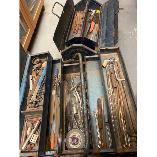 2 x metal tool boxes full of tools