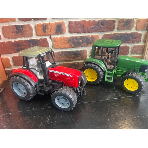 2 x you tractors John Deere and a massy furguson