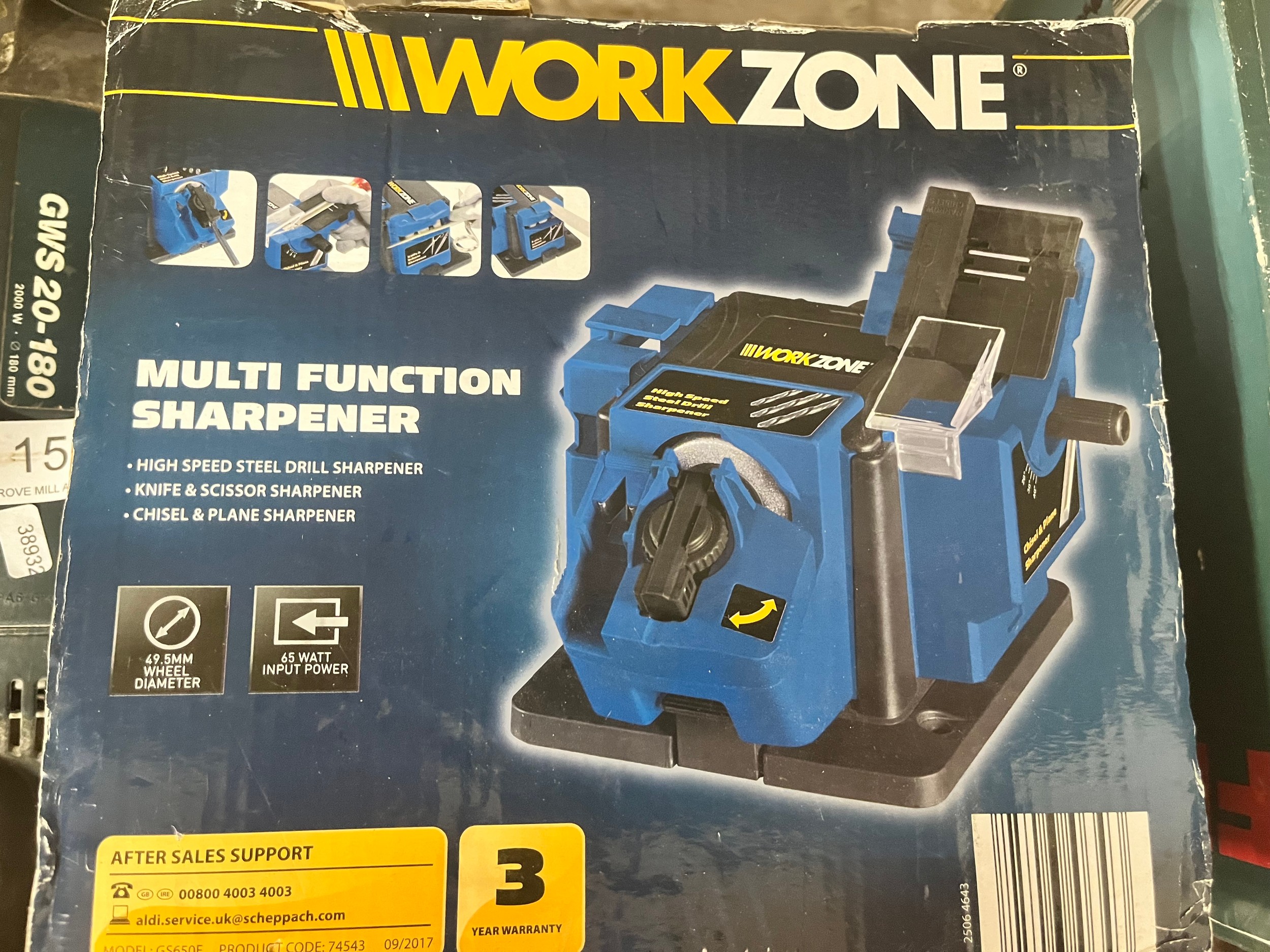 BOXED WORKZONE MULTI FUNCTION SHARPENER (NEW/UNUSED)