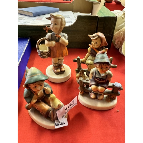 4 VINTAGE HUMMEL FIGURES