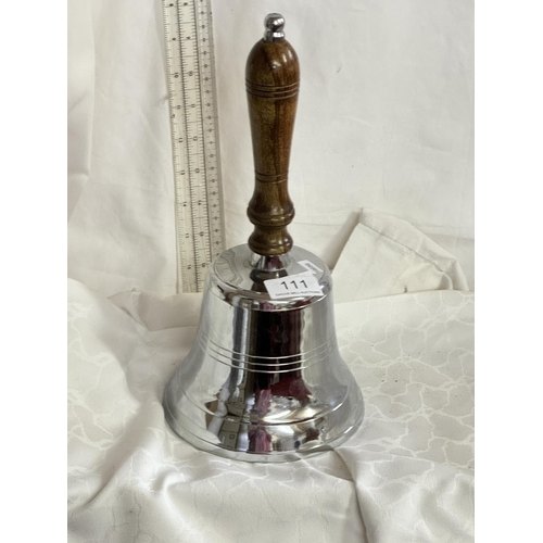 LARGE CHROME HAND BELL