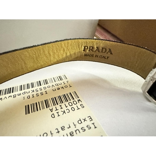 6 PRADA X AMERICAN EXPRESS AMEX CENTURION BLACK LEATHER WEARABLE BRACELET
