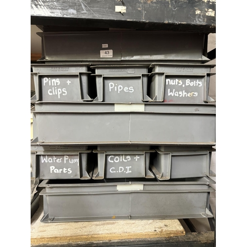 13 LARGE RECTANGLE GARAGE TIDY BOXES