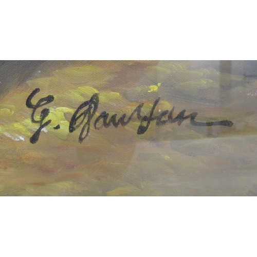 G Dawson - a study of a horse in a field oil on canvas bears a ...