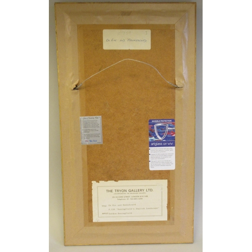 Gordon Beningfield - 'Ox Eye and Hawksbeard' watercolour bears a ...