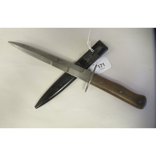 A Third-Reich era German Luftwaffe boot knife, with a studded maple ...