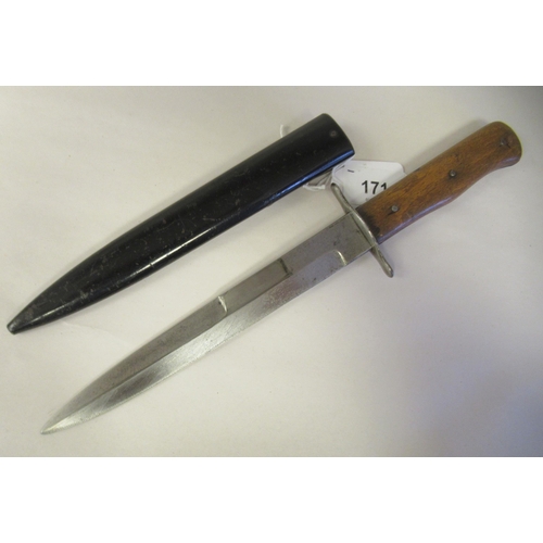 A Third-Reich era German Luftwaffe boot knife, with a studded maple ...