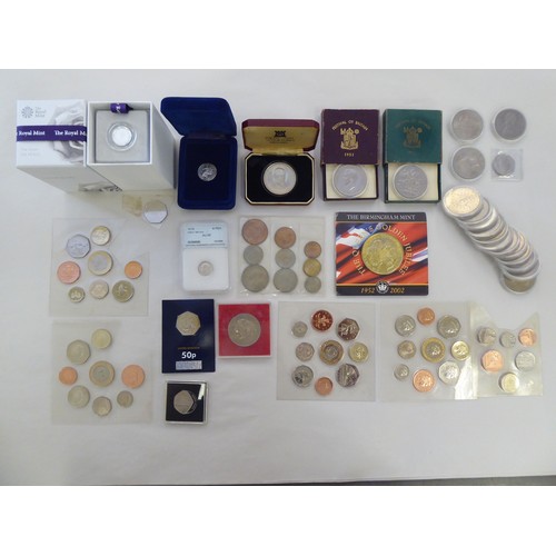 Uncollated Birmingham Mint and other proof coins: to include a one ...