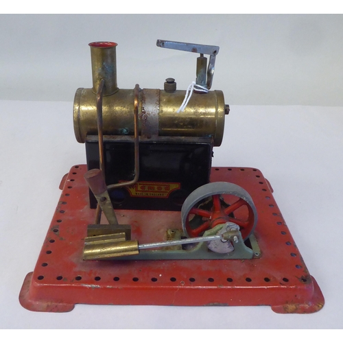 A Mamod model live steam static engine SE.29 fitted with a whistle and ...