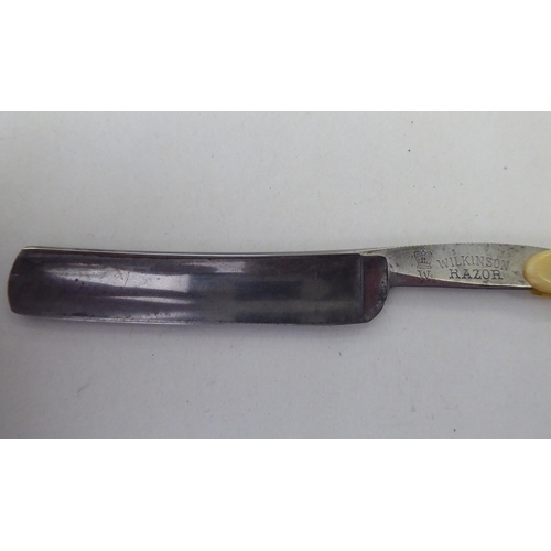 A set of late Victorian Wilkinson cutthroat razors, on resin handles boxed