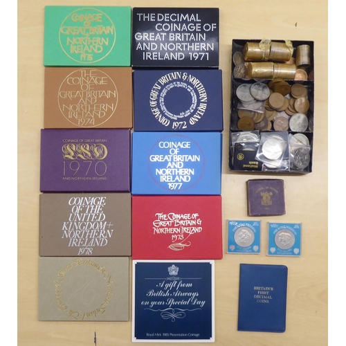 Uncollated Royal Mint proof coin sets: to include 1992 and loose pre ...