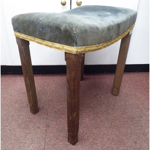 A Waring & Gillows limed oak framed George VI Coronation stool, the ...