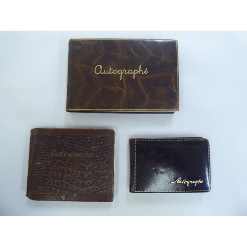 Three autograph albums, containing autographs