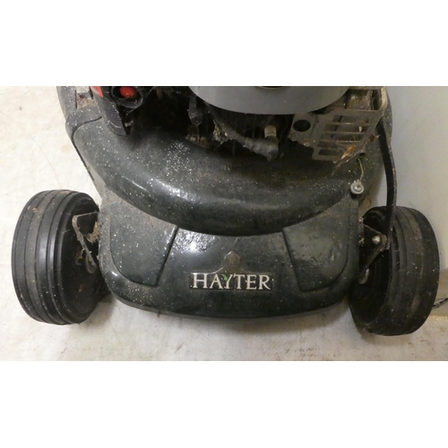 A Briggs & Stratton Hayter Ranger petrol driven rotary lawnmower with a ...