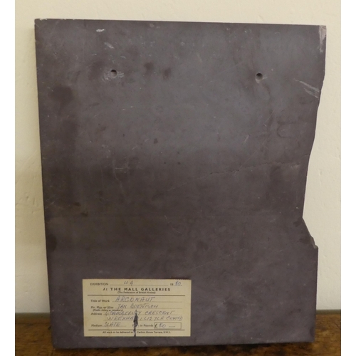 MJB - 'Argonaut' impressed slate bears initials & a Mall Galleries ...