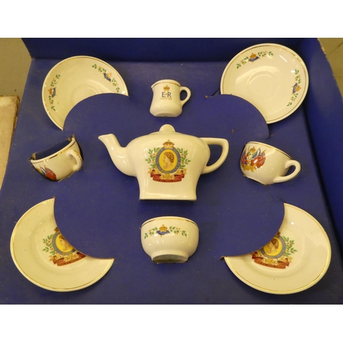Royal Commemorative china: to include a Cauldron Corona china Elizabeth ...