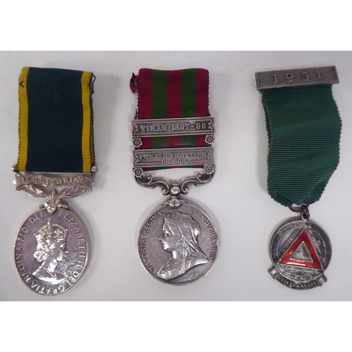 Various medals and medallions: to include a TA Efficient Service medal ...