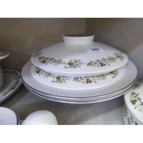 Royal Doulton translucent china Vanity Fair pattern tableware