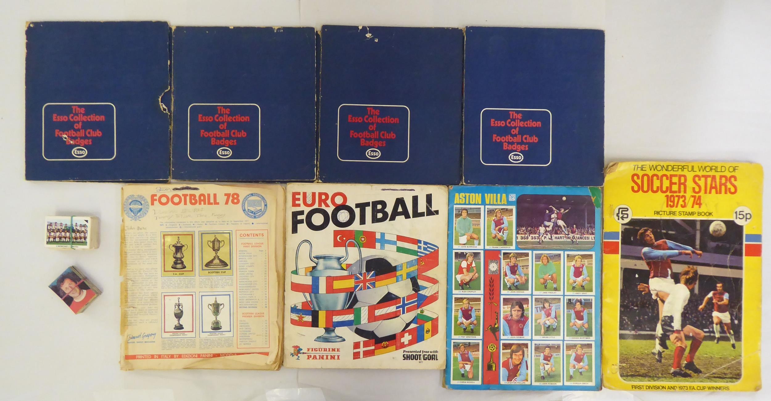 Football related collectables: to include a 1977 Euro Football Sticker ...