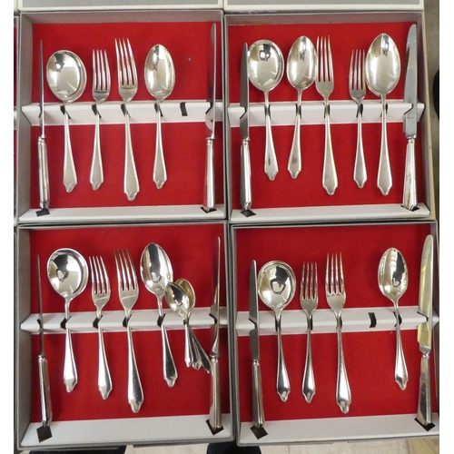 Boxed sets of Romney Plate cutlery and flatware