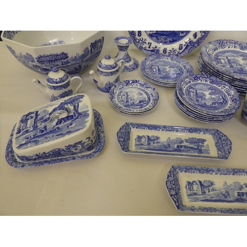 Spode Italian china, traditionally decorated in blue and white: to ...