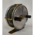 A Hardy Bros 'The Longstone' 3.5"dia fishing reel with line guide