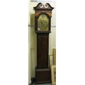 A George III mahogany and marquetry longcase clock; the movement ...