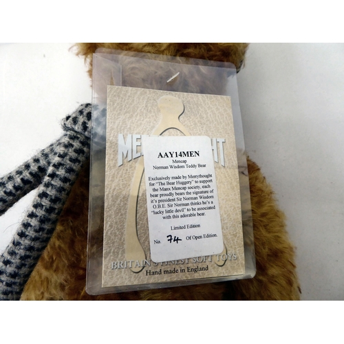 A Merrythought 'Norman Wisdom' Teddy bear with mobile limbs 16"h