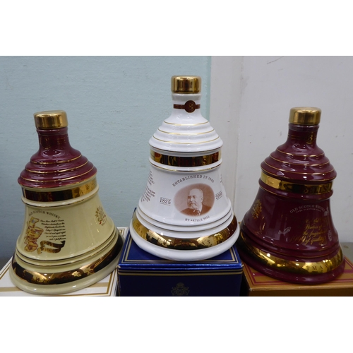 Three Commemorative/promotional decanters of variously aged 'Bells ...