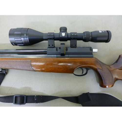 A S410 Classic .22 calibre air rifle with a Mountmaster sight sleeved