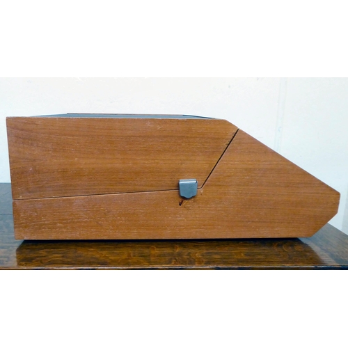 A circa 1970s ITT KB table-top record player 8"h 15"w