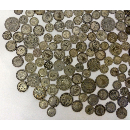 Pre 1947 George V silver coins (approx. combined gross weight 984grms)