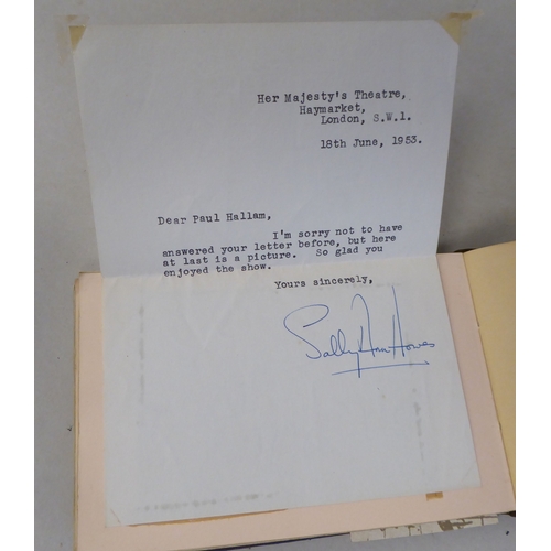 An autograph album: to include entries by Danny Kaye, Orson Wells, Noel ...