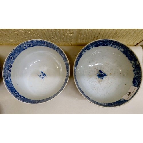 18th/19thC blue and white ceramics: to include (possibly) Caughley ...