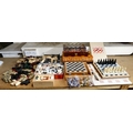 Various chess/draft sets with folding and different sized boards ...