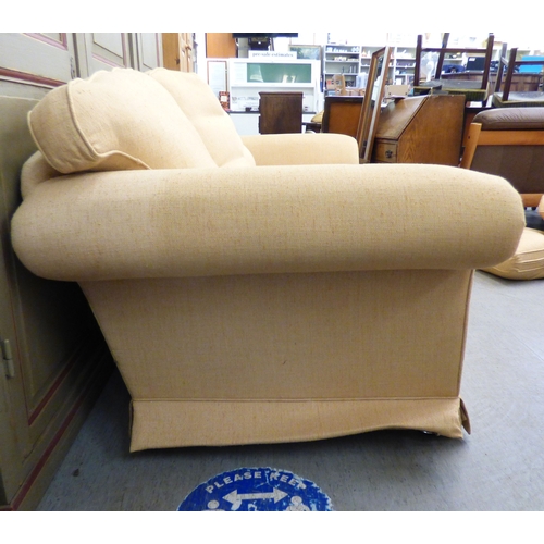 A Scotchgard protected Highly Sprung Ltd two tone peach coloured fabric ...