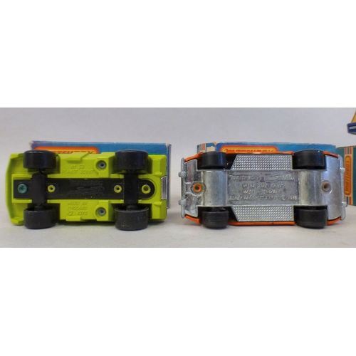 A set of eight Matchbox Mini 75 Superfast series diecast model vehicles ...