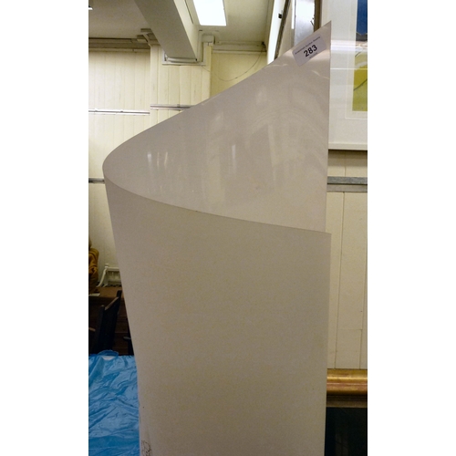 A modern Kirk Lights, Spain corner uplighter 72"h