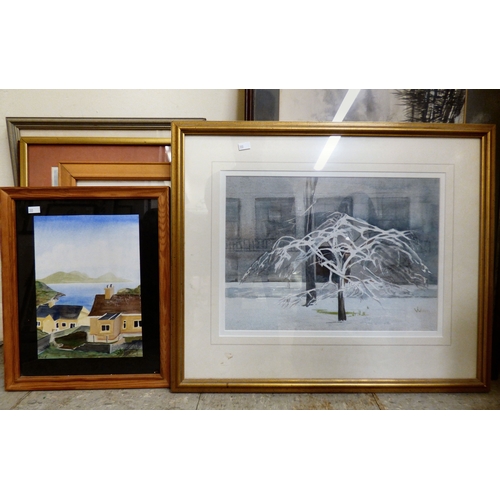 Pictures: to include Jean Simpson - 'Plums with Oranges' watercolour ...