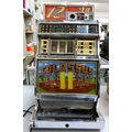 A vintage Jubilee Riviera Colossus one arm bandit fruit machine 29.5"h 15"w