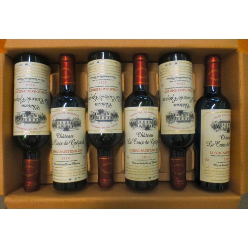 A case of twenty-four 375ml bottles of 2014 Chateau la Croix de Grezard ...