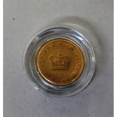 A George III 1806 one third guinea gold coin (approx. 2.8grms)